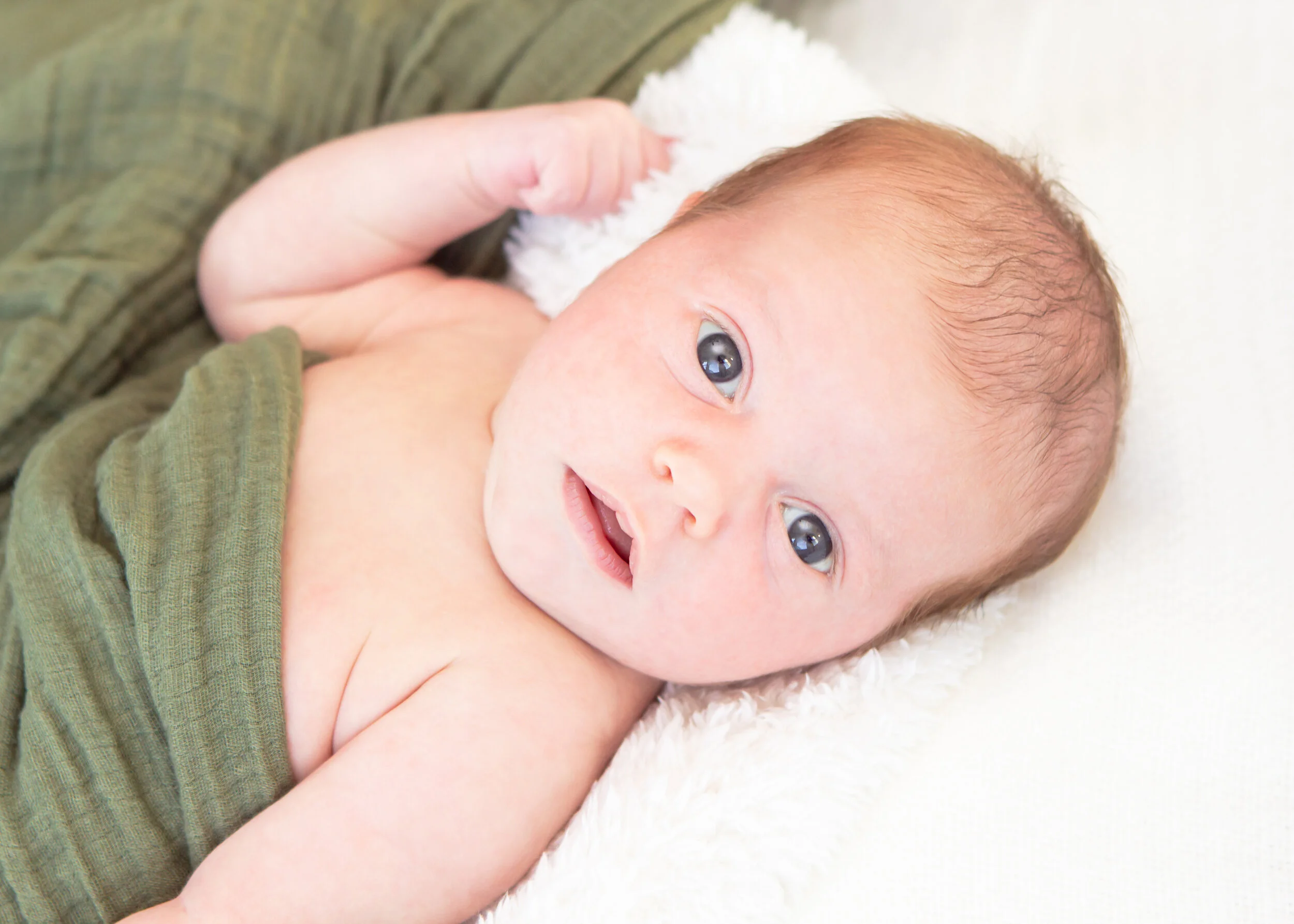 Newborn Baby Boys With Green Eyes