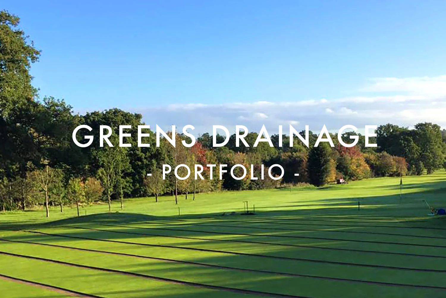 Golf Course Drainage - Portfolio — Turfdry