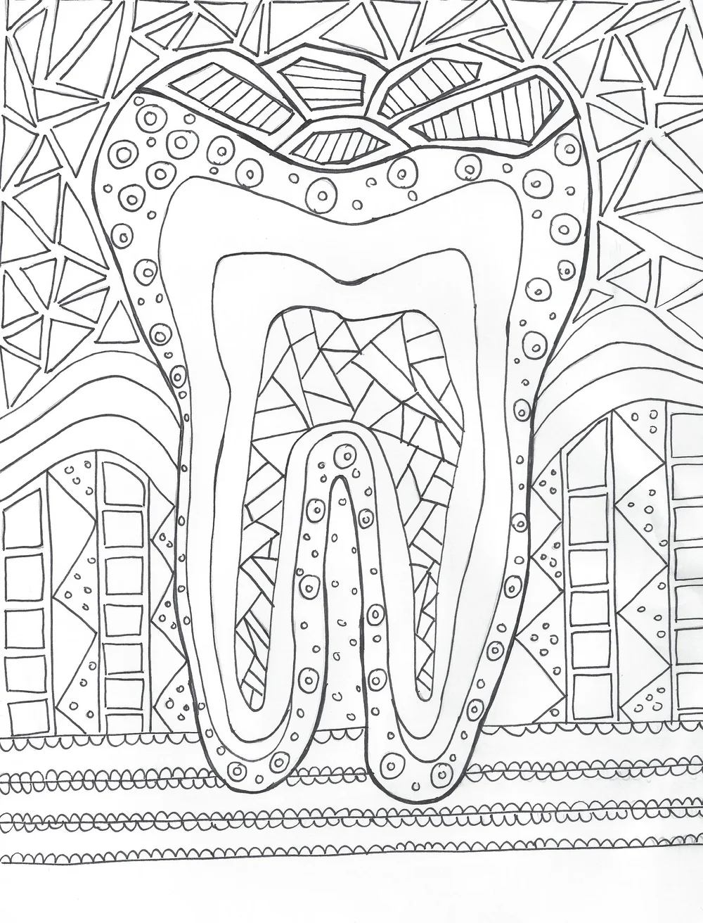 Tooth Coloring Page