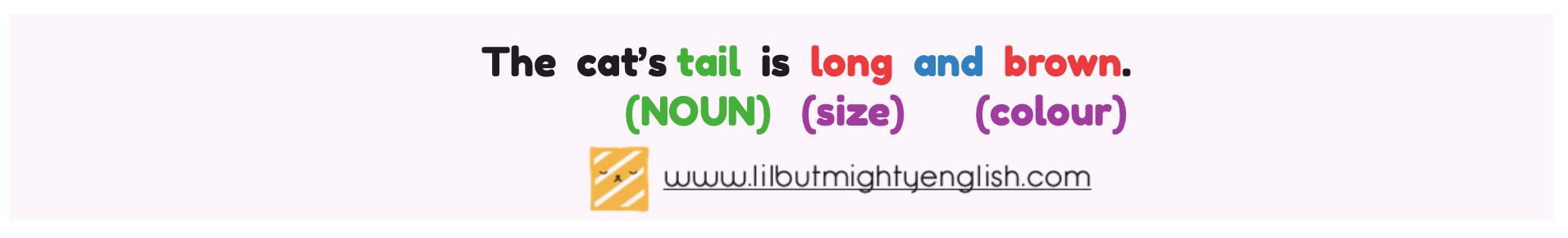 Primary School Grammar | Order of Adjectives