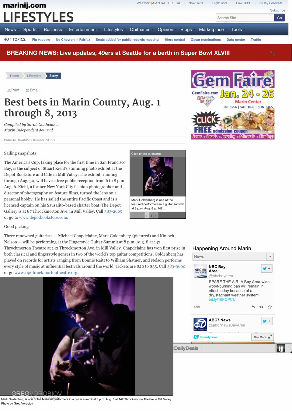 PRESS — GREG VOROBIOV