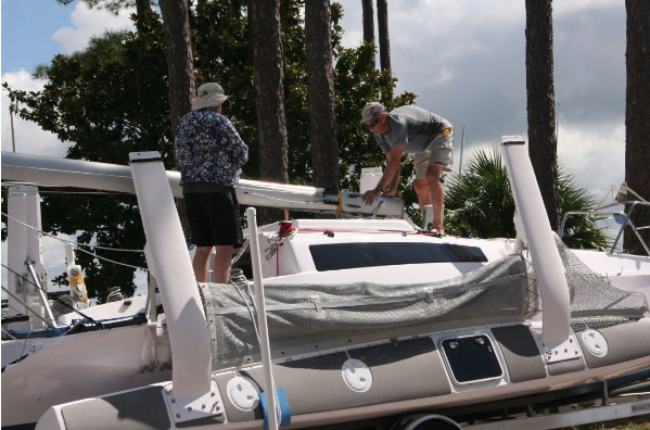 11 steps to raising your mast on a Corsair trimaran — 180 Marine