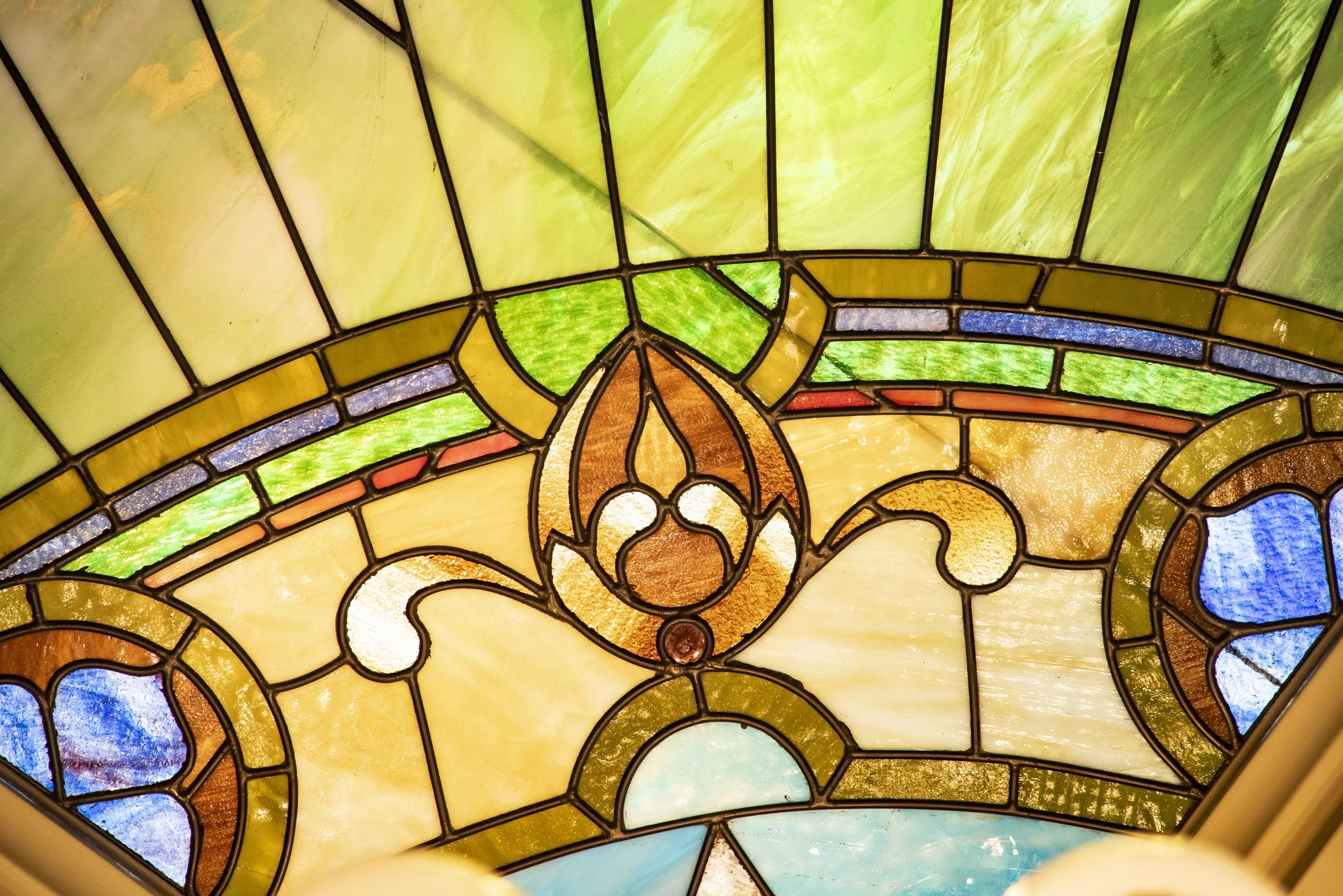 Supreme Court chandelier and the stained glass lay light — Wyoming ...