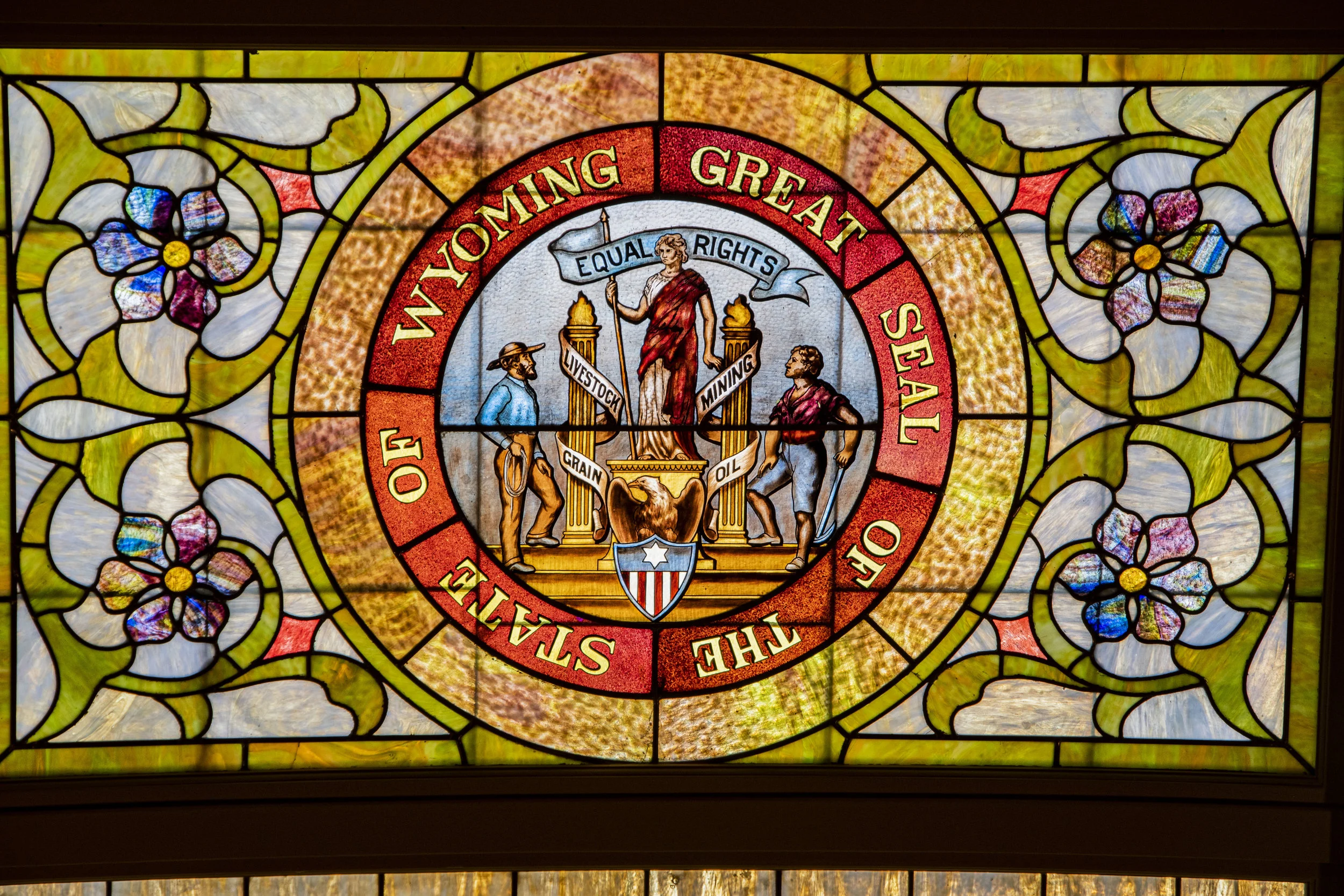 Stained Glass in the Senate Chamber — Wyoming Capitol Square Project