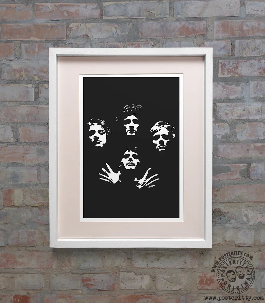 Queen Minimalist Silhouette Heads Poster Posteritty