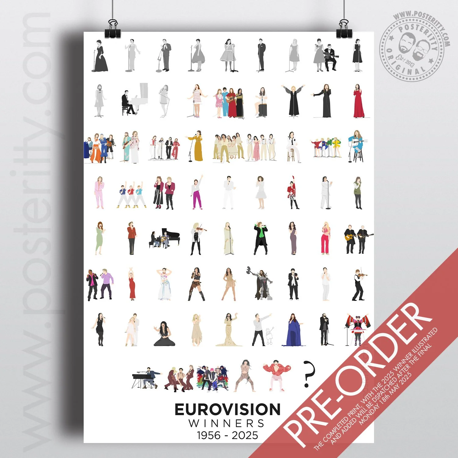 PRE-ORDER Every Eurovision Winner - 1956-2025 Eurovision Song Contest ...