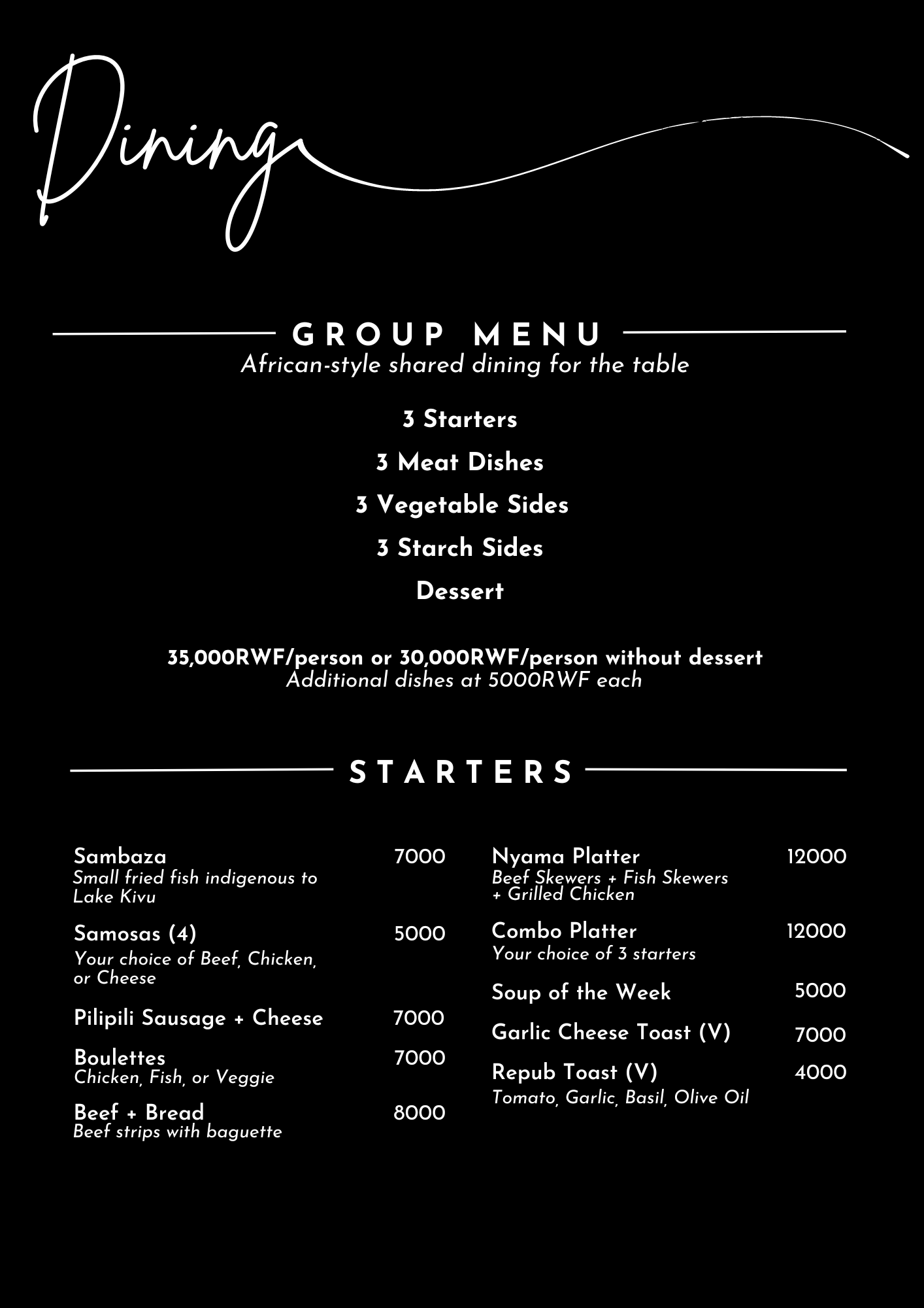 East African Cuisine — Repub Lounge Kigali