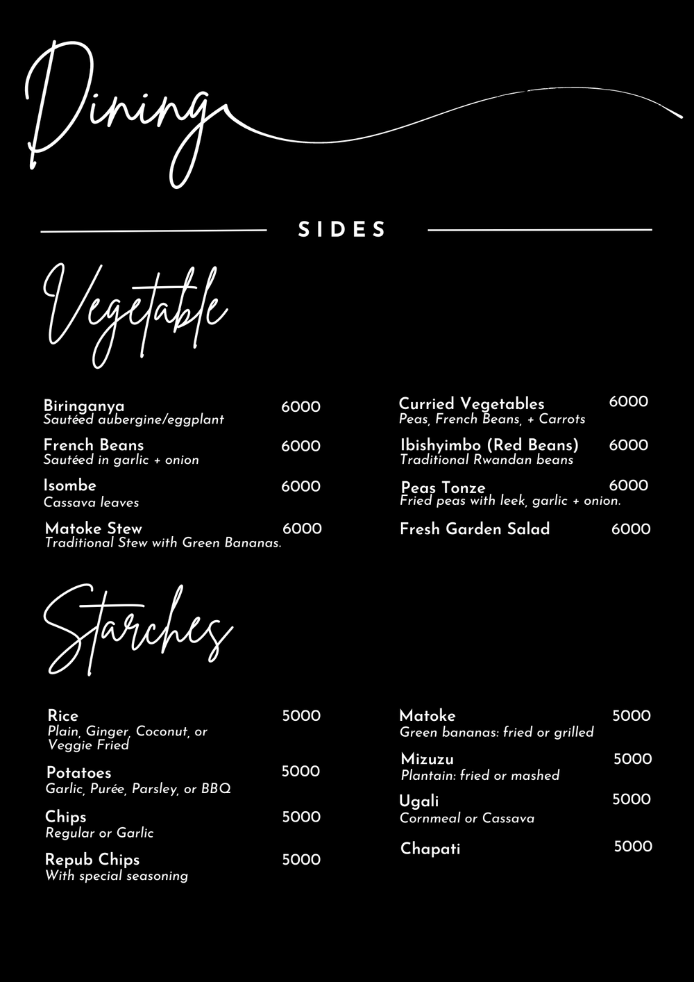 East African Cuisine — Repub Lounge Kigali