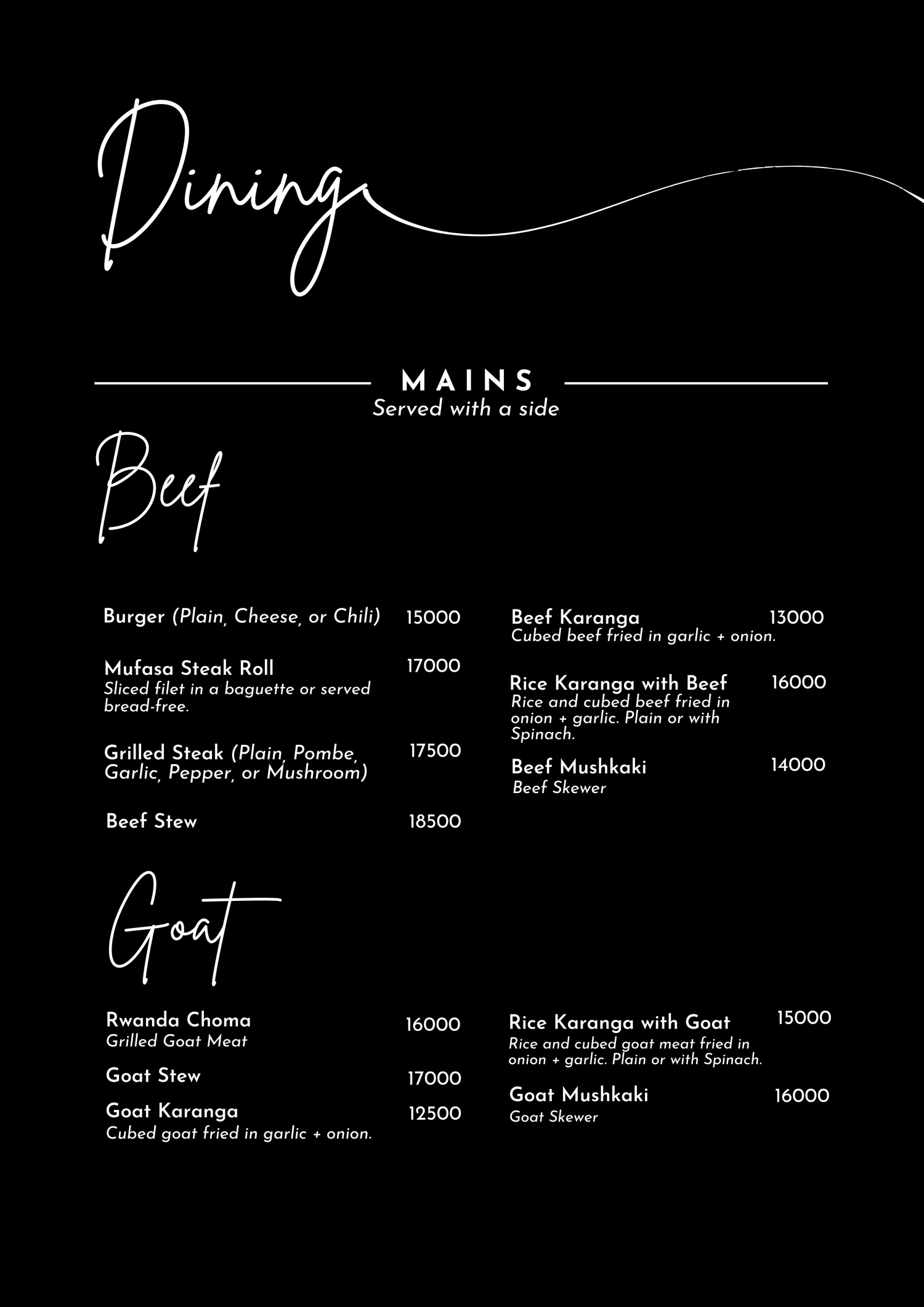 East African Cuisine — Repub Lounge Kigali