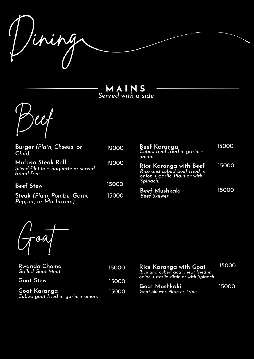 East African Cuisine — Repub Lounge Kigali