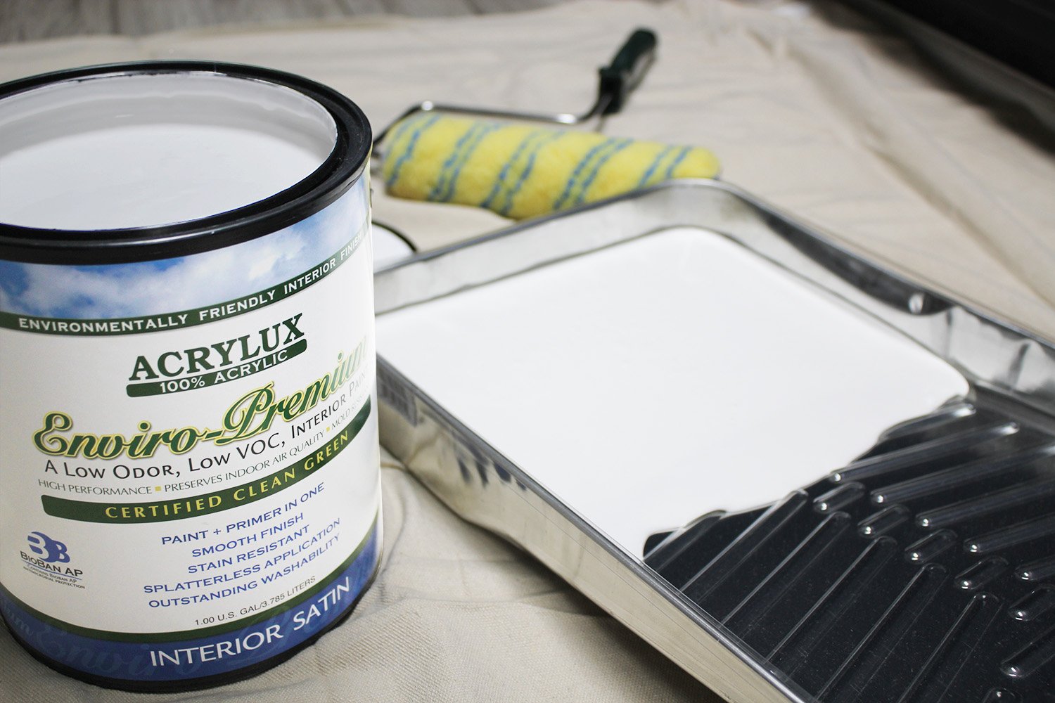 Enviro-Premium Satin Interior Paint — Acrylux Paint