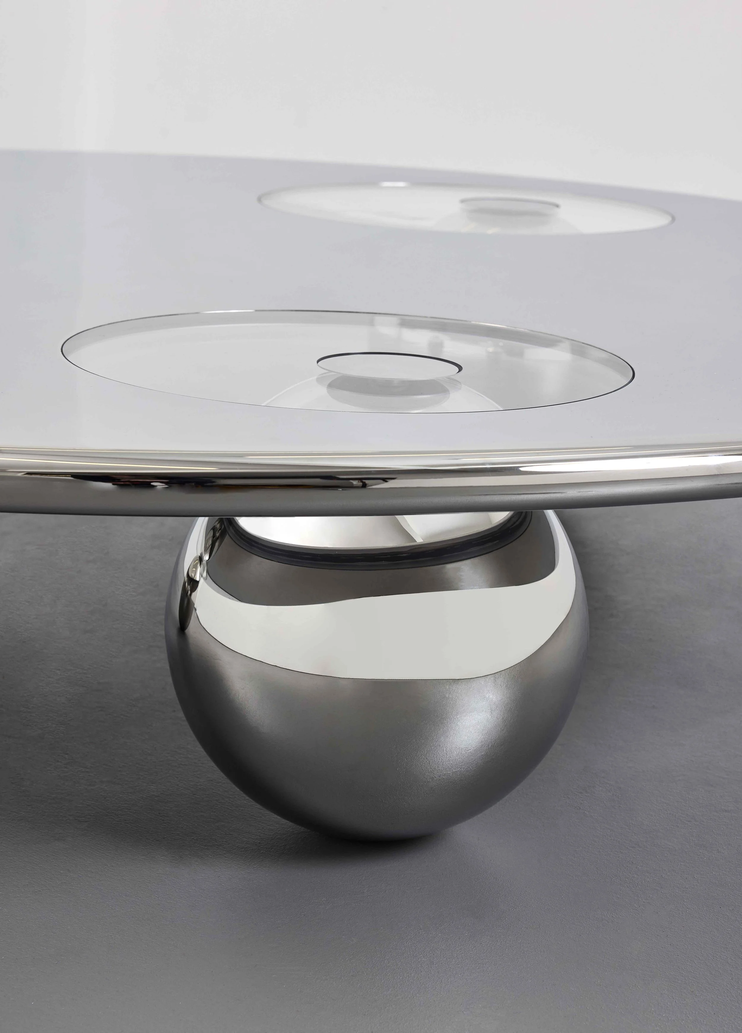 MB coffee table 'Spheres (stainless steel) — DAVID GILL GALLERY