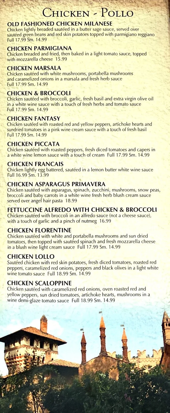 Menu — A CA MIA