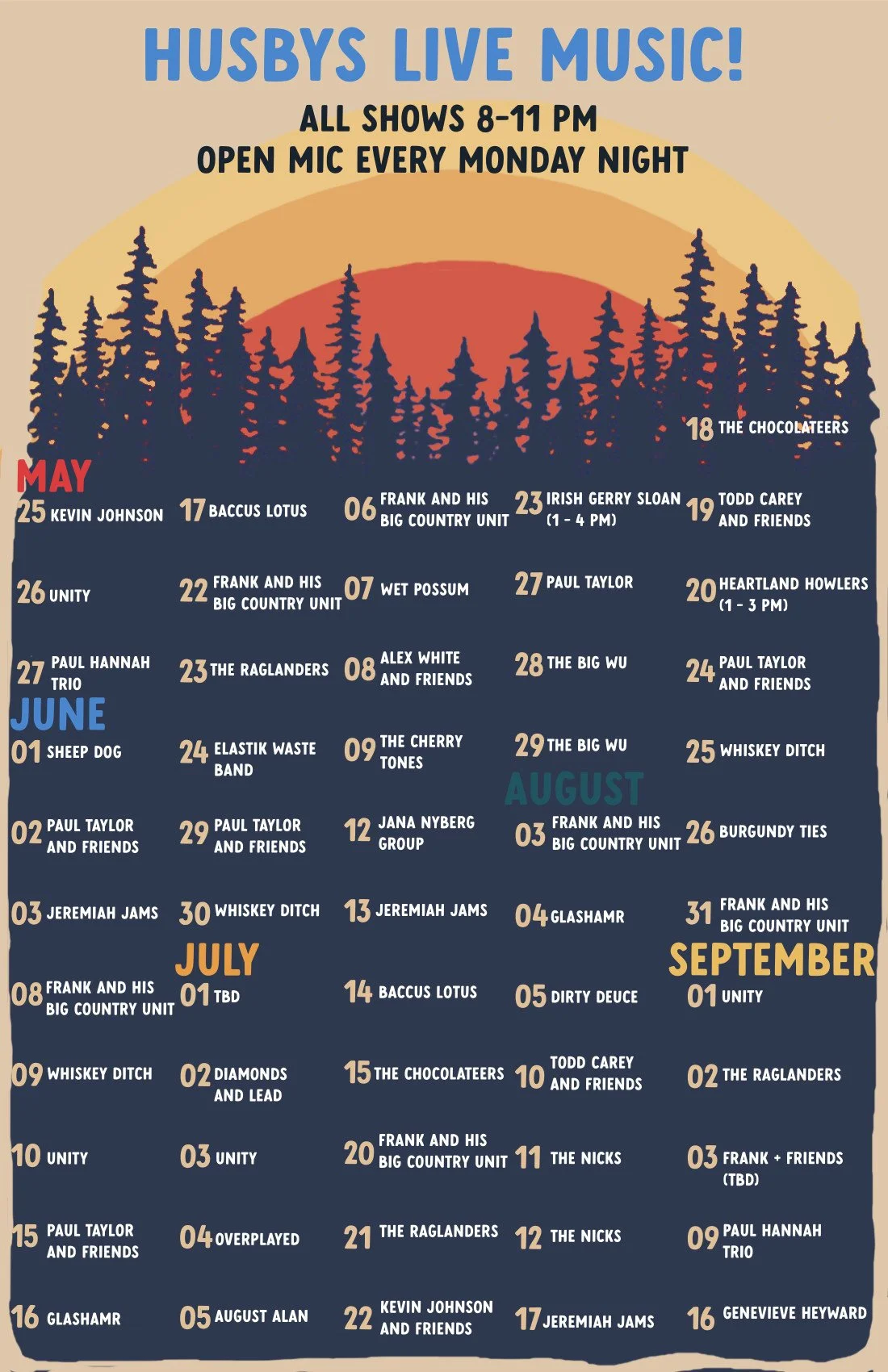 Live Music — Husby's Food and Spirits