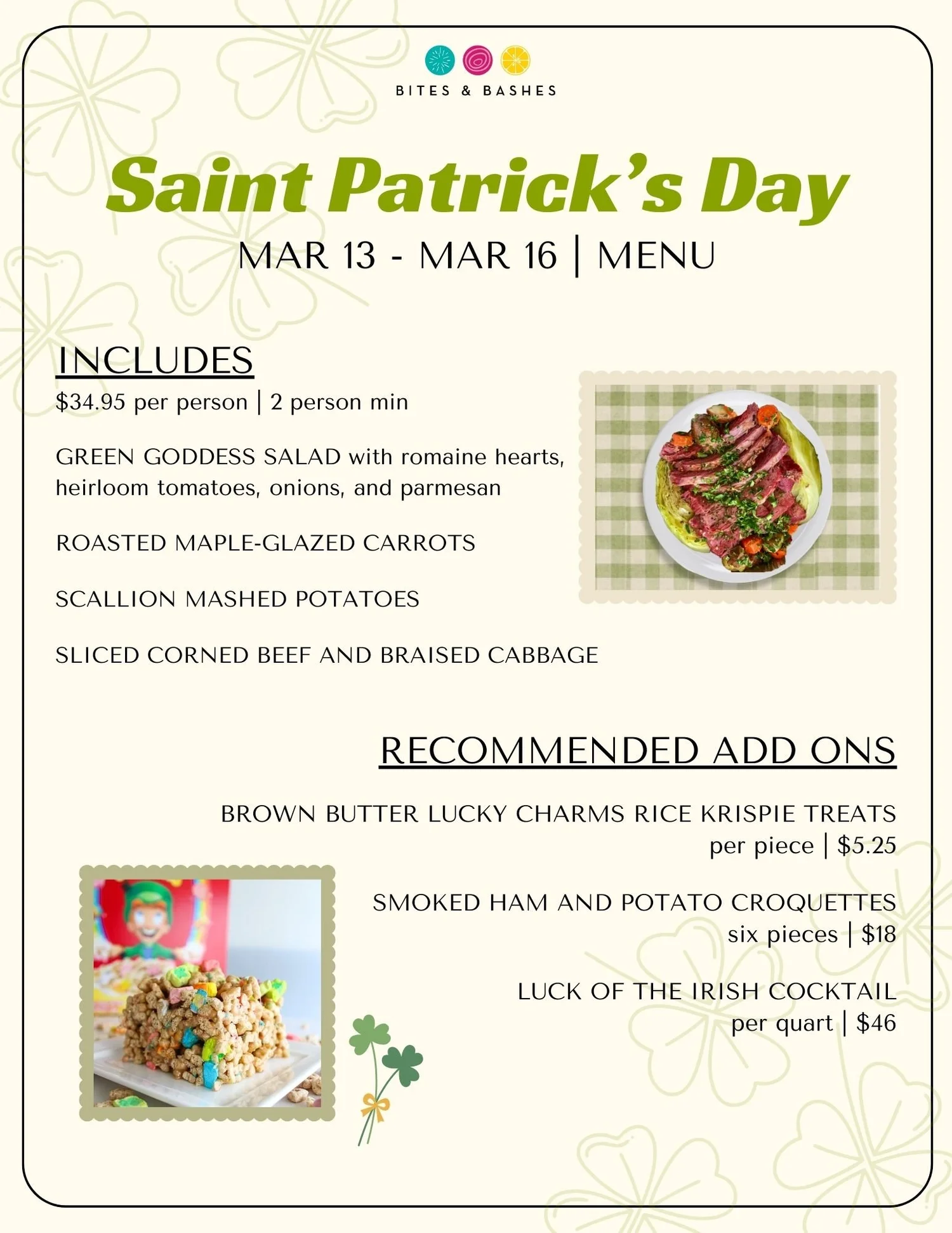 Catering Menus — Bites & Bashes