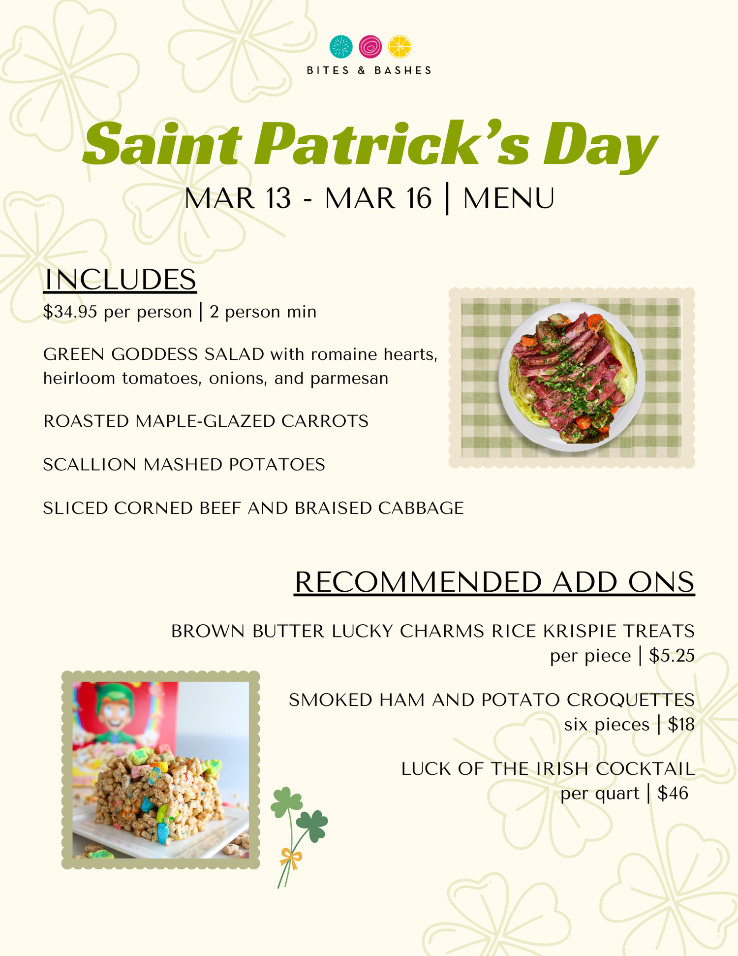 Catering Menus — Bites & Bashes