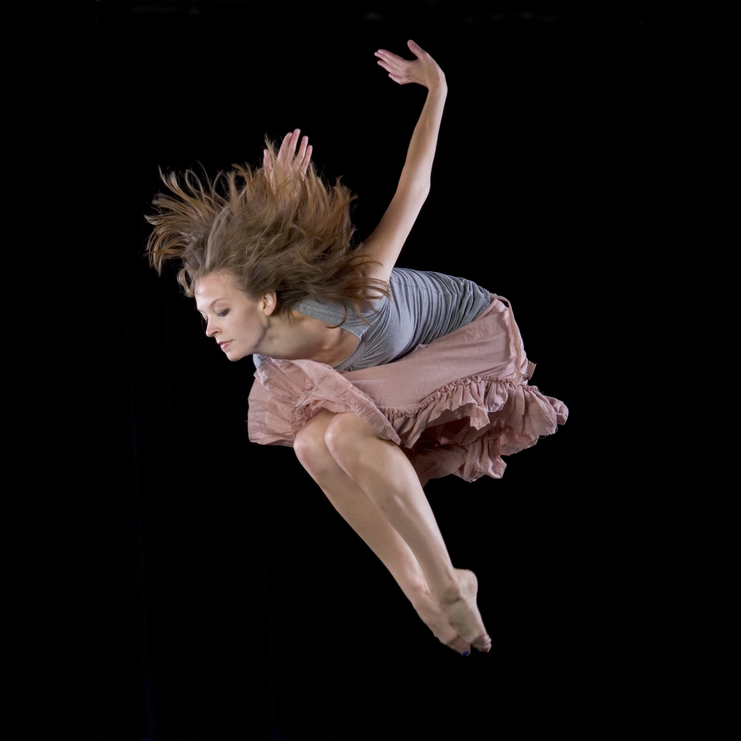 Contemporary Dancer Jumping