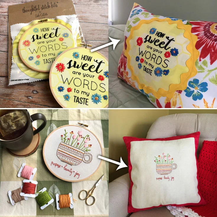How to Turn Your Embroidery Art into a Pillow without a Sewing Machine ...
