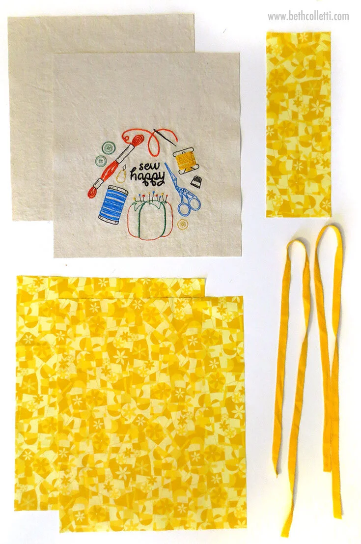 How to Sew a Drawstring Project Bag to Store Your Embroidery Work-in ...