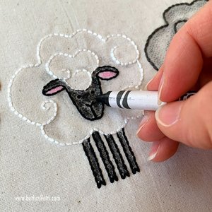 How to Use Crayons to Color Your Embroidered Fabric — Beth Colletti Art ...
