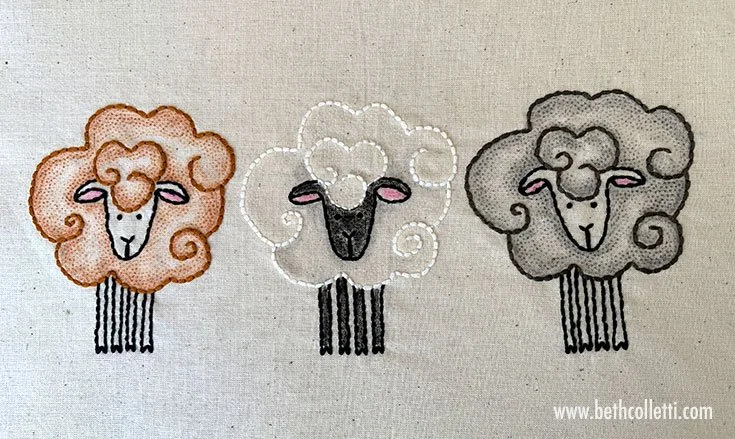 How to Use Crayons to Color Your Embroidered Fabric — Beth Colletti Art ...