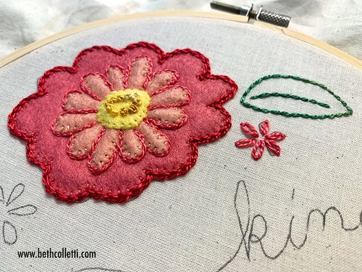 How to Add Felt Appliqué to a Hand Embroidery Pattern — Beth Colletti ...