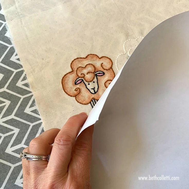 How to Use Crayons to Color Your Embroidered Fabric — Beth Colletti Art ...