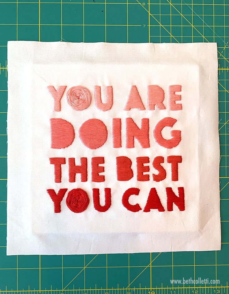Use Adhesive Mounting Board to Display Your Embroidery Project — Beth ...