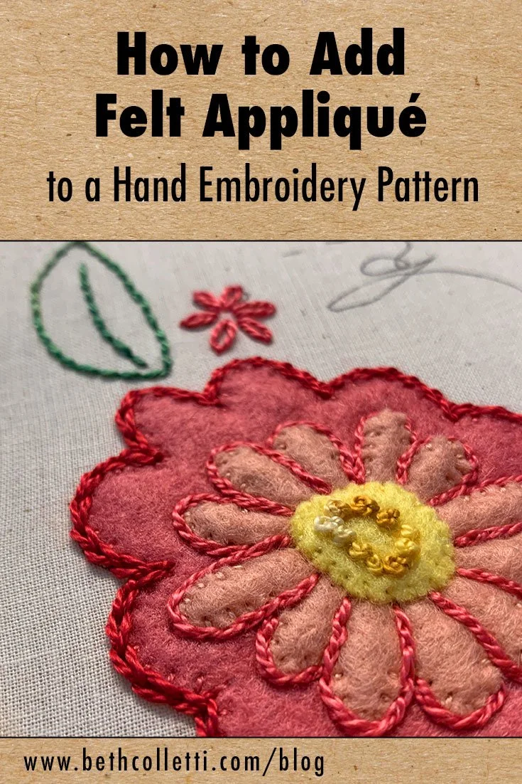 How To Add Felt Appliqu To A Hand Embroidery Pattern Beth Colletti How To Add Felt Appliqu To A Hand Embroidery Pattern Beth Colletti