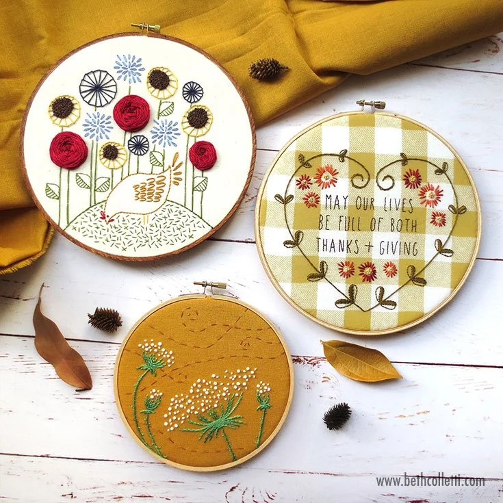7 Fall Embroidery Patterns to Stitch this Autumn — Beth Colletti Art ...