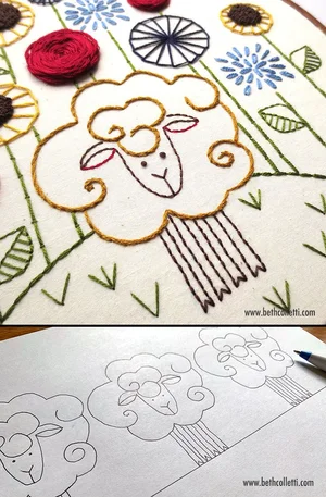 6 Ways to Change and Reuse a Hand Embroidery Pattern — Beth Colletti ...