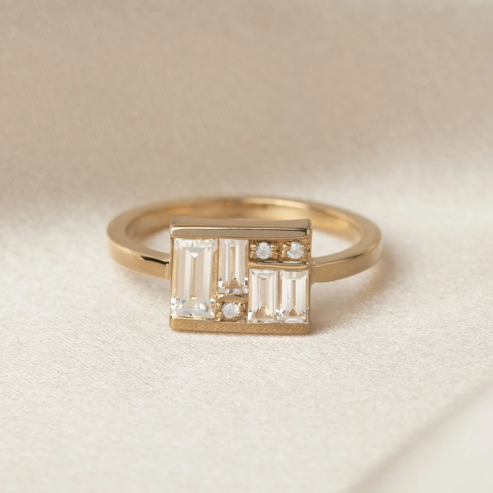 Mosaic Ring - diamonds — Lindsay Lewis Jewelry