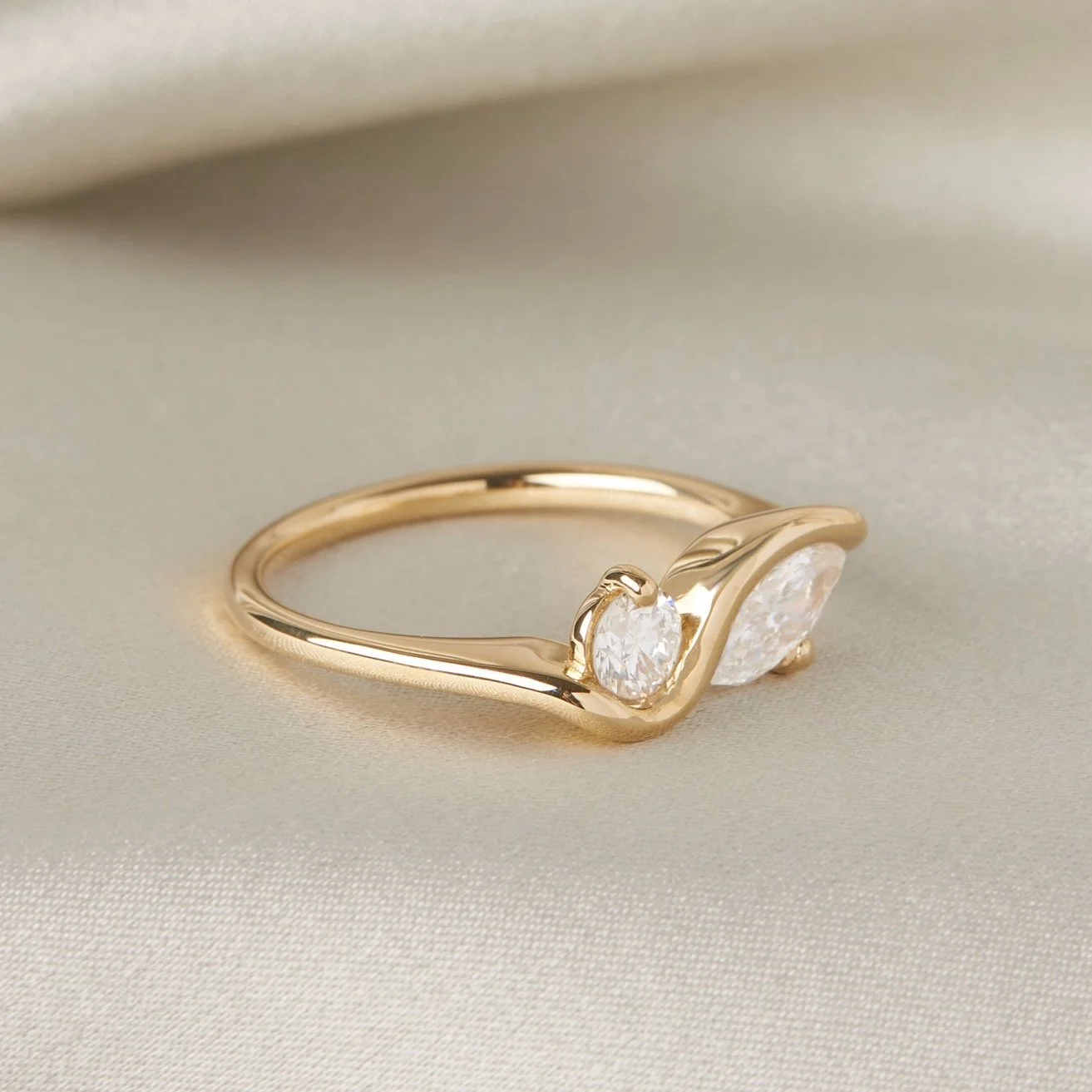 Duo Ring - diamonds — Lindsay Lewis Jewelry