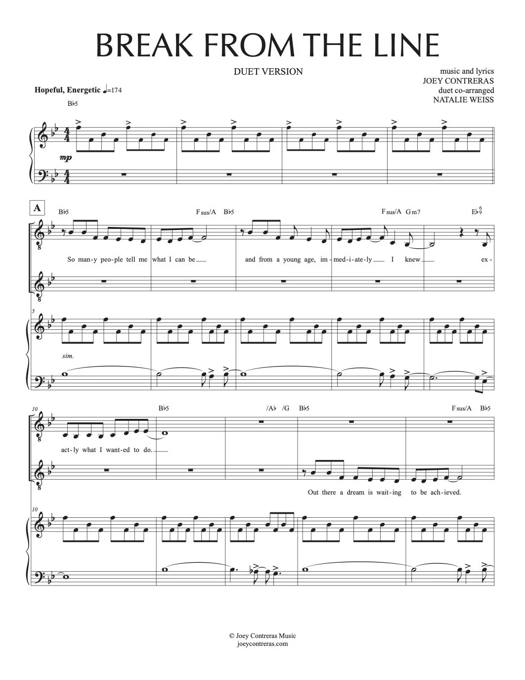 Break From The Line (-7 Bb Major) — JOEY CONTRERAS