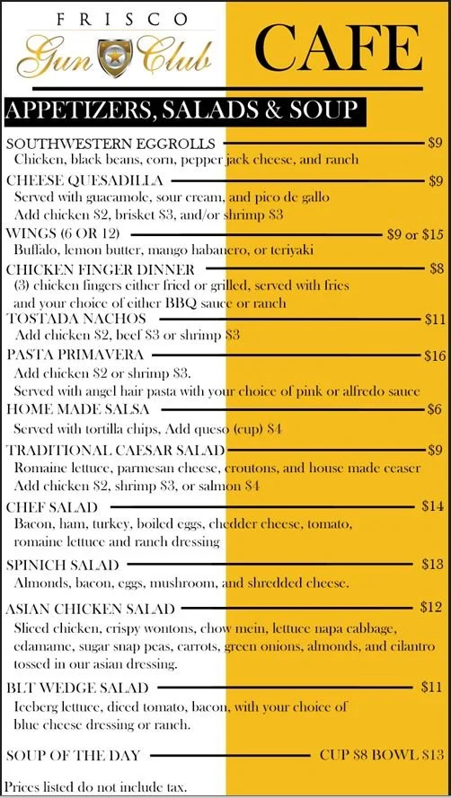 Café — Frisco Gun Club