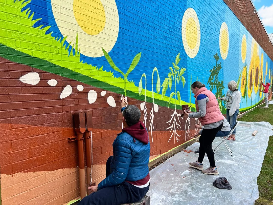 "Life Cycles" Mural at Lafayette Elementary — Ponshop Studio and Gallery