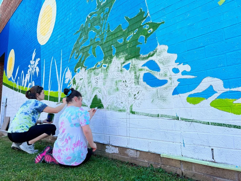 "Life Cycles" Mural at Lafayette Elementary — Ponshop Studio and Gallery