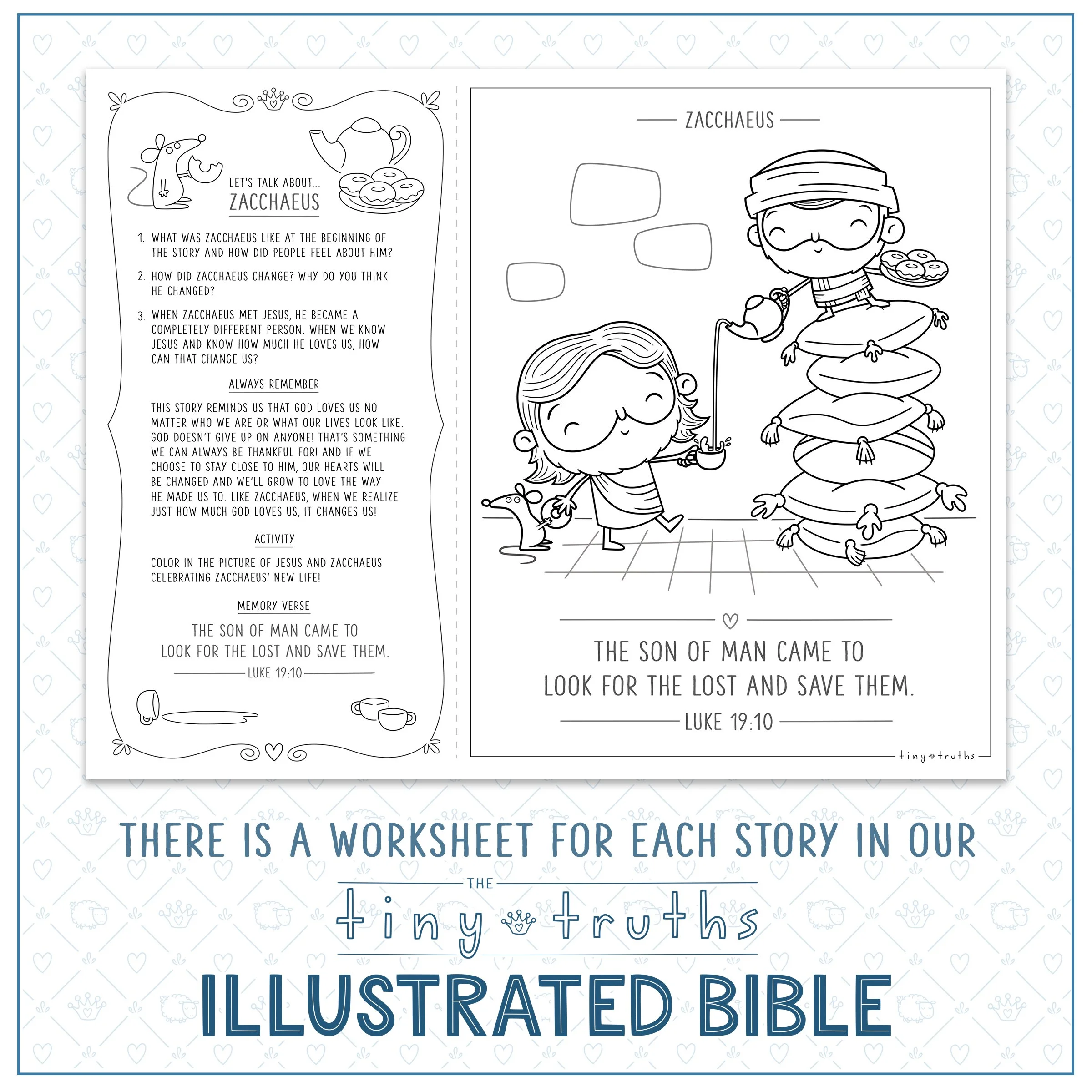 The Tiny Truths Illustrated Bible Story Worksheets — tiny truths ...
