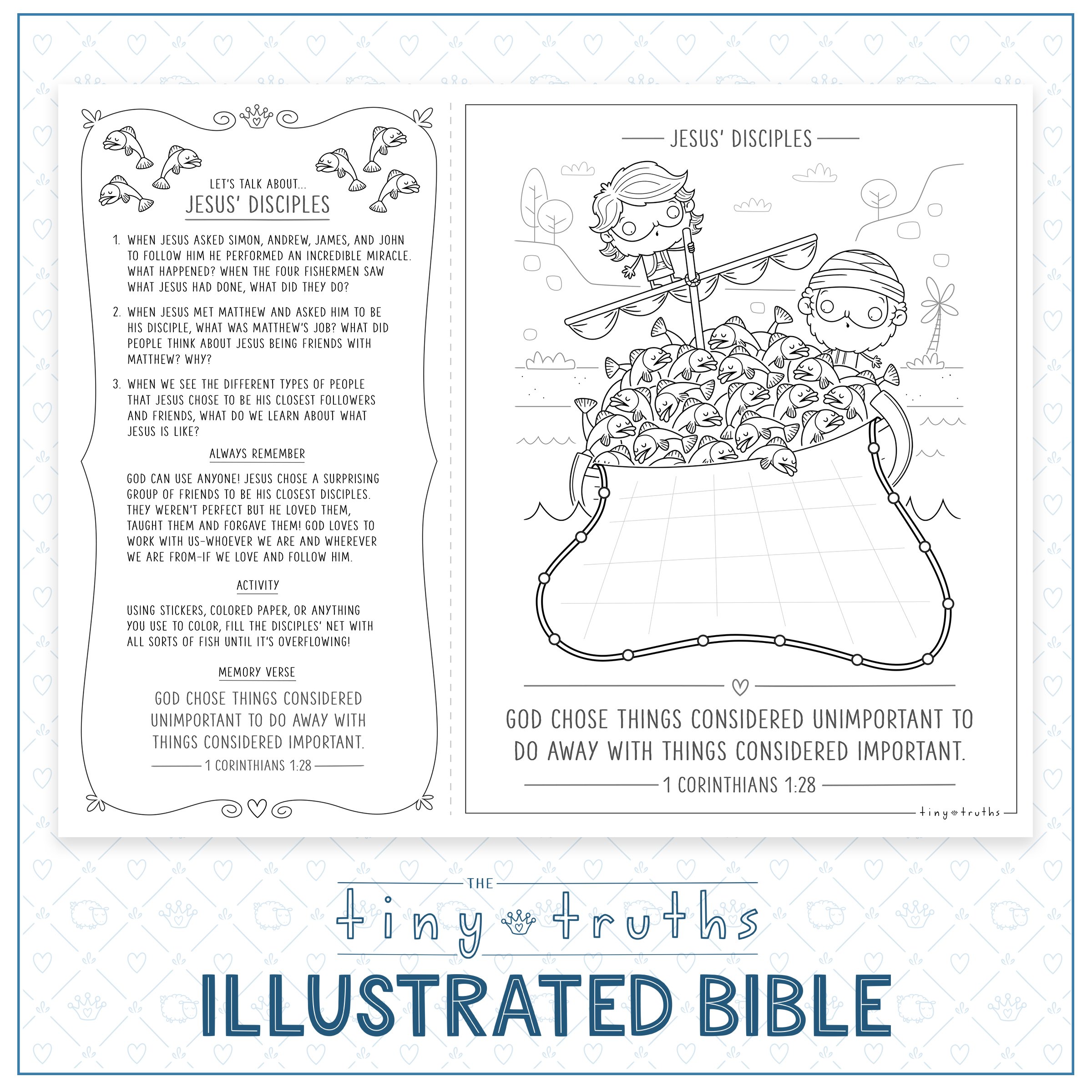The Tiny Truths Illustrated Bible Story Worksheets — tiny truths illustrated bible