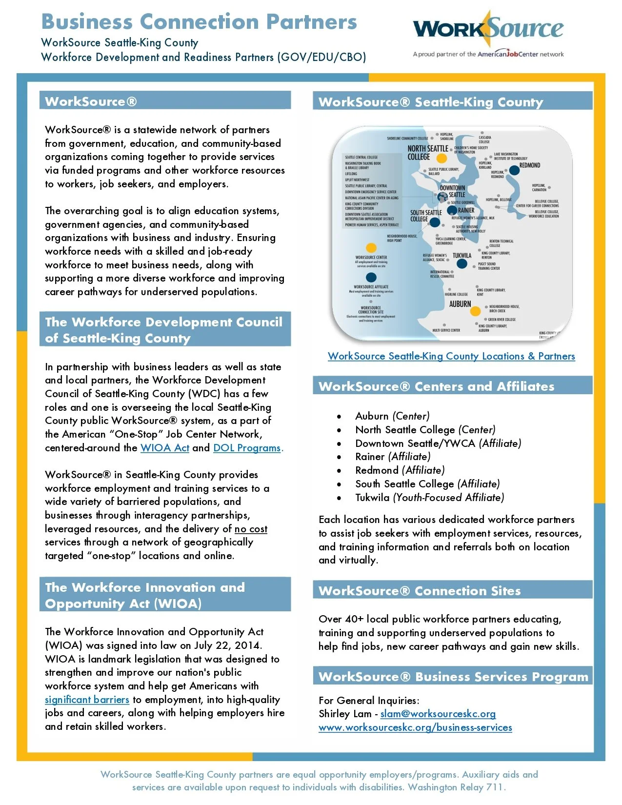 Business Services — WorkSource Seattle-King County