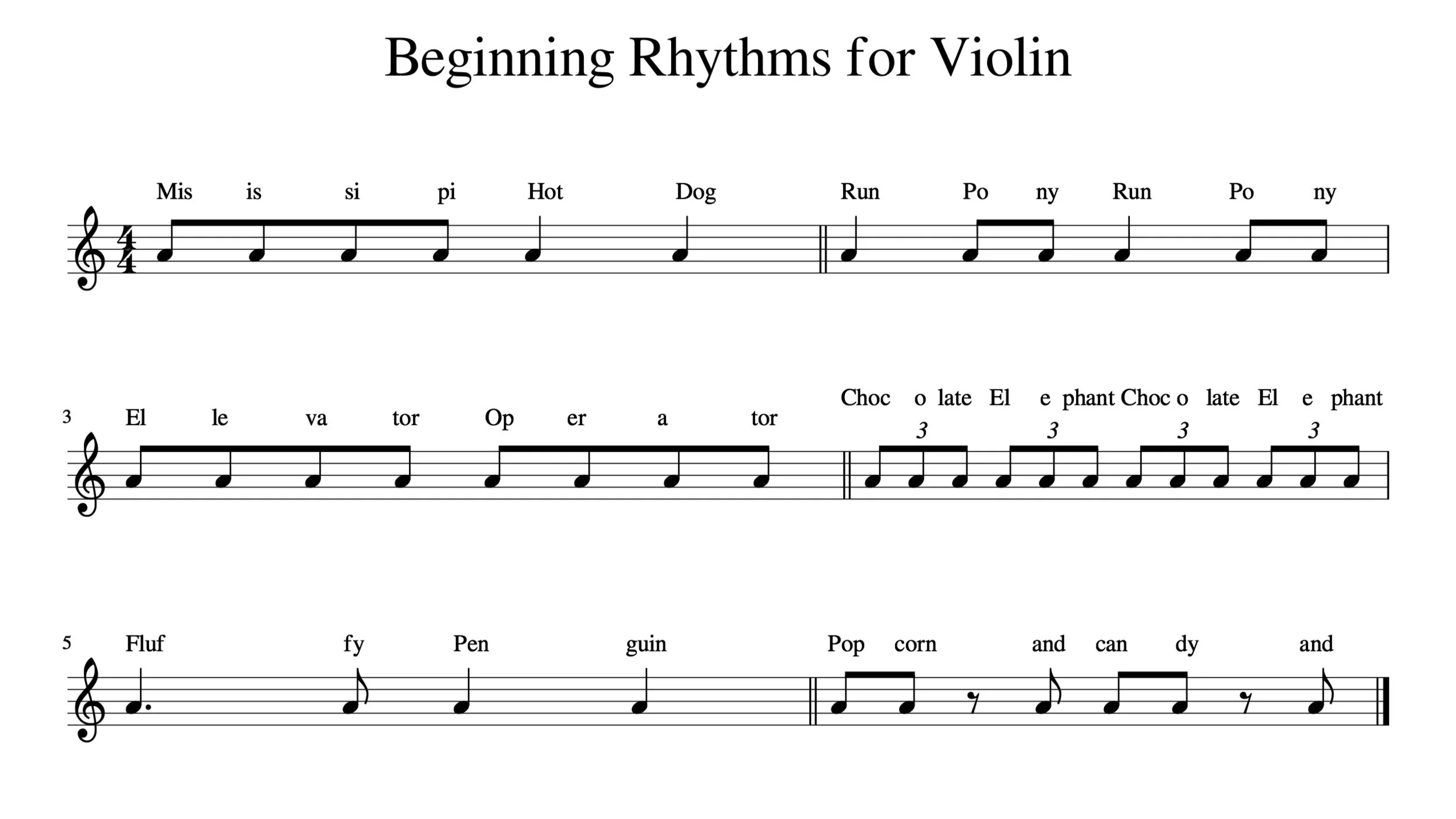 Free Sheet Music — Meadowlark Violin Studio