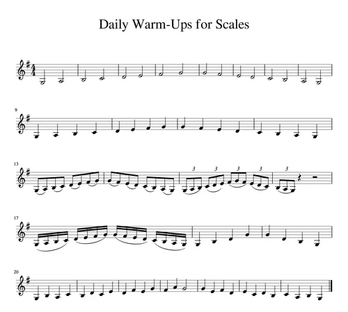 Scales and Arpeggios for the Violin--Free Sheet Music — Meadowlark ...