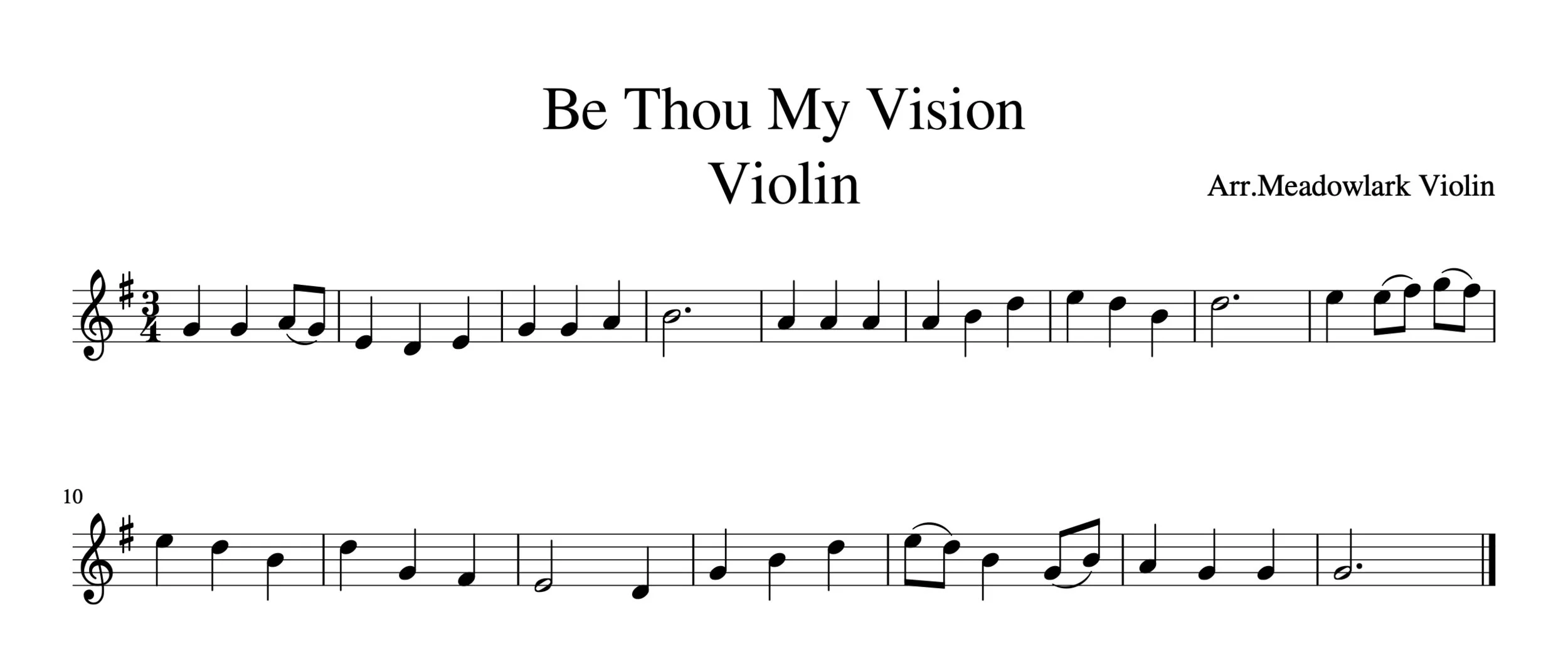Easy Hymns For Violin (Free Sheet Music) — Meadowlark Violin Studio