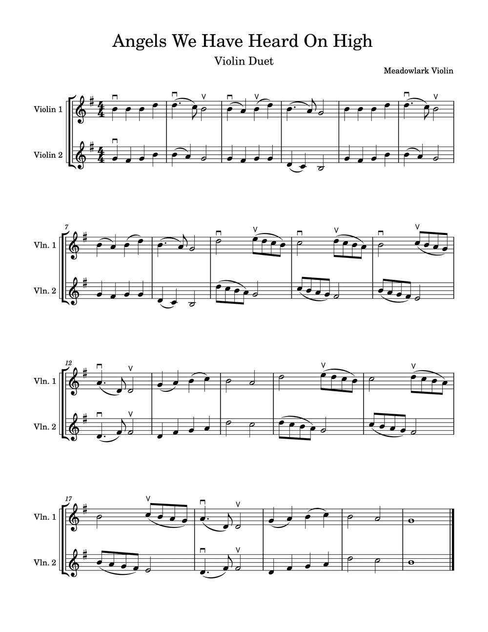 Easy Christmas Violin Duets (Violin Sheet Music) — Meadowlark Violin Studio
