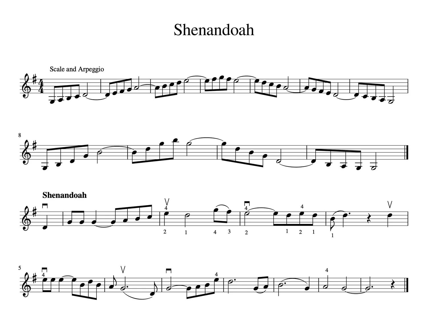 How to Play Shenandoah on the Violin (Free Sheet Music) — Meadowlark ...
