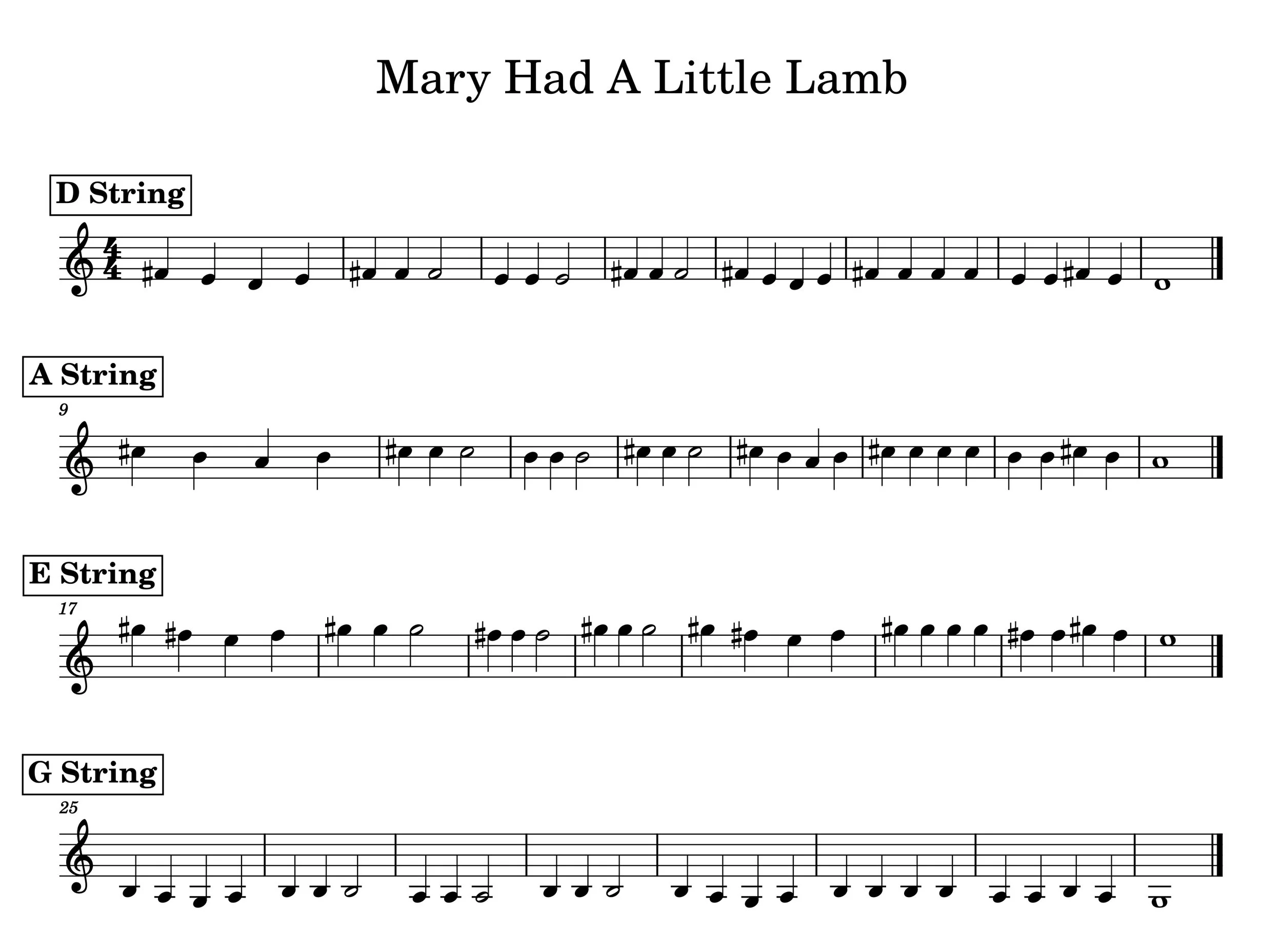 Simple Violin Sheet For Beginners Infoupdate