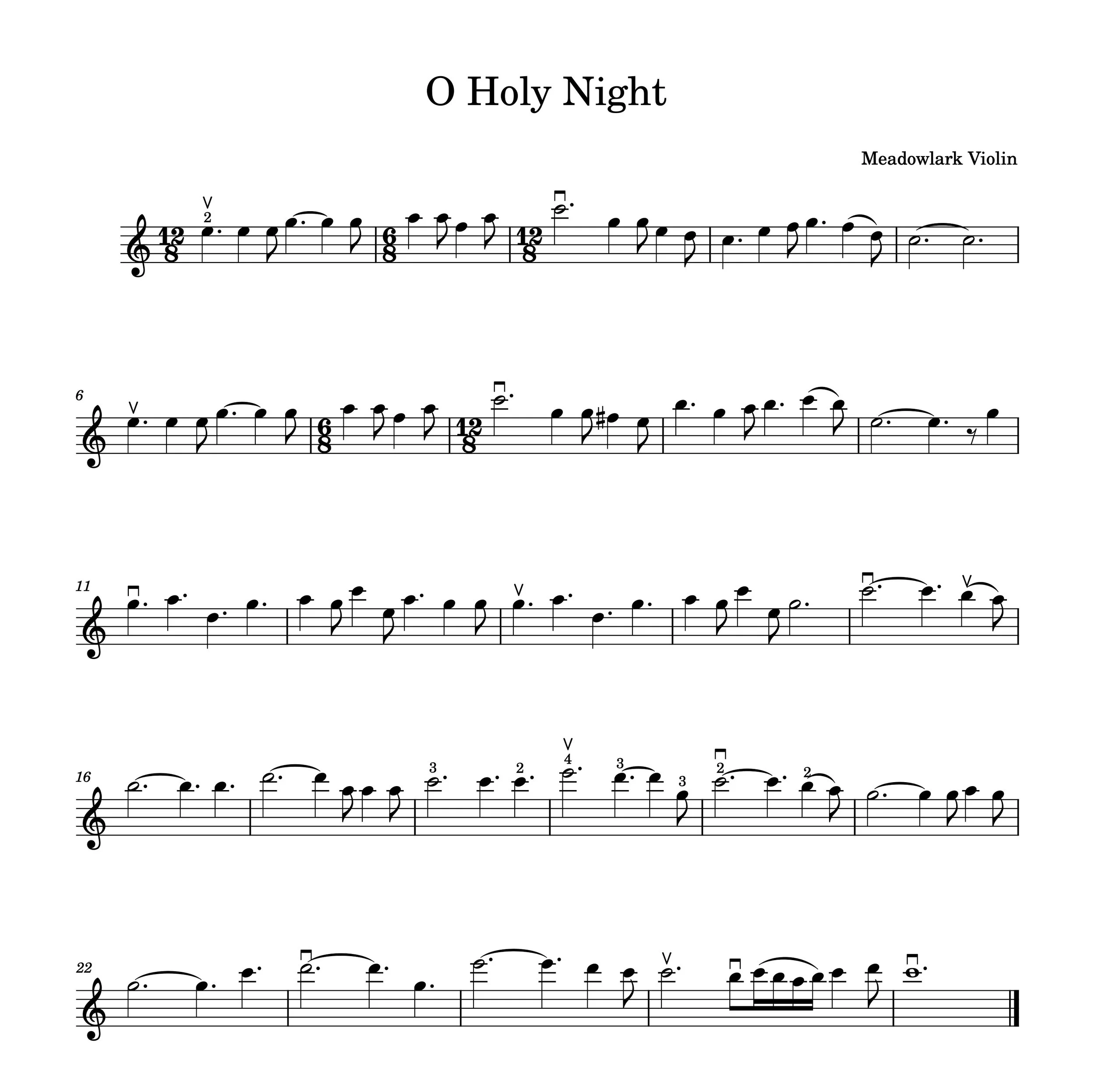 Advanced Christmas Songs for Violin-(Sheet Music) — Meadowlark Violin ...