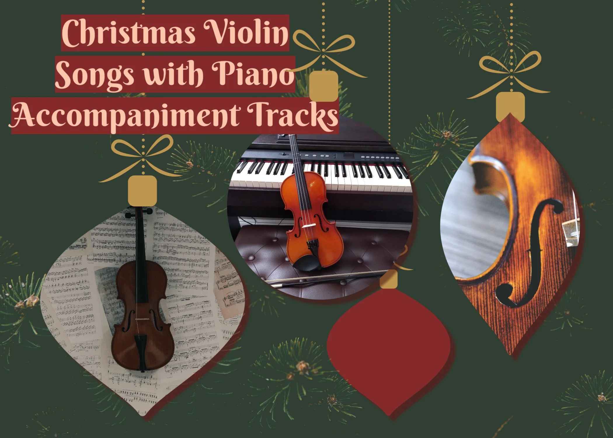 Easy Christmas Violin Songs with Piano Accompaniment Tracks--Free Sheet ...
