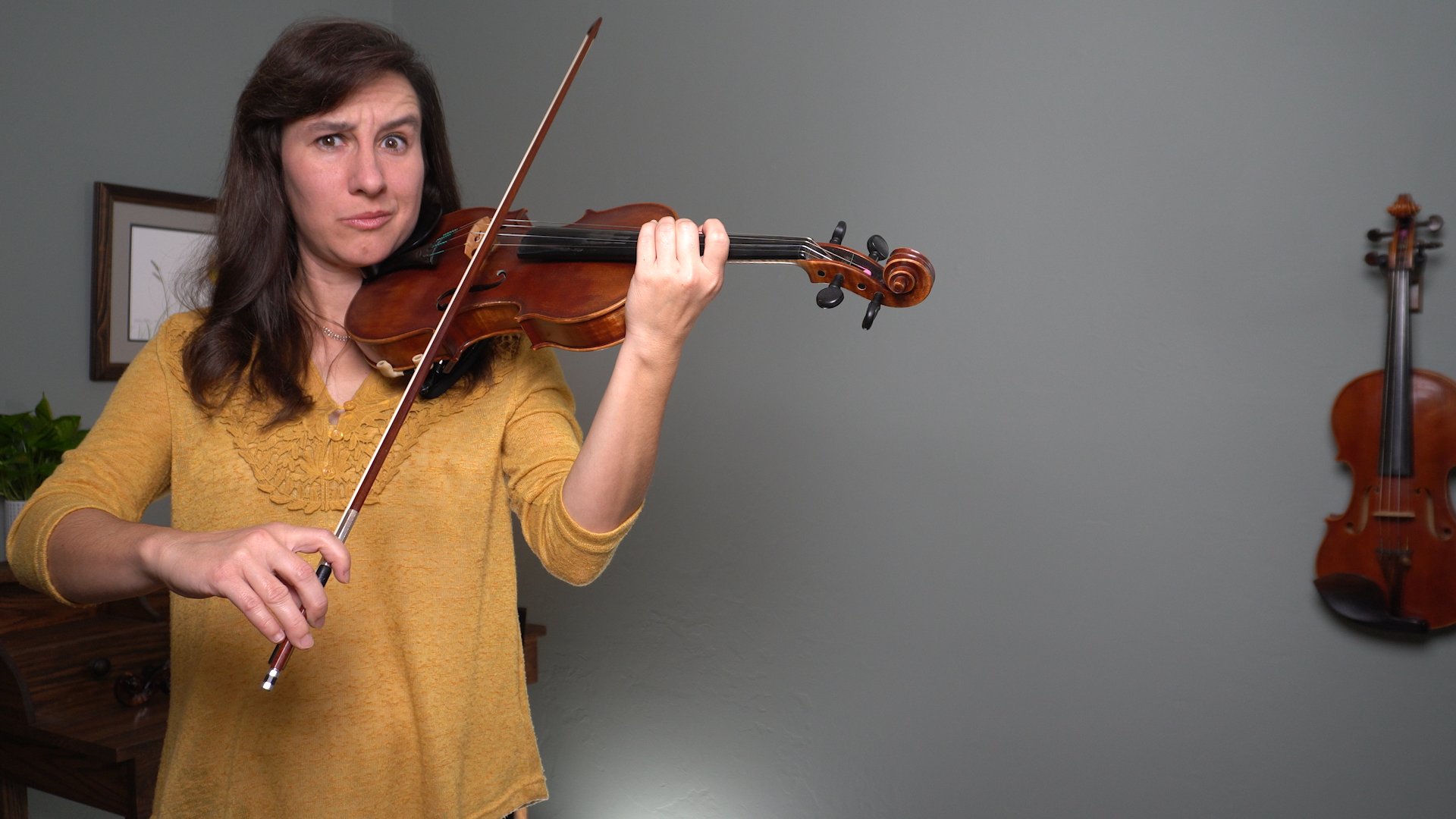 Playing Violin Pose