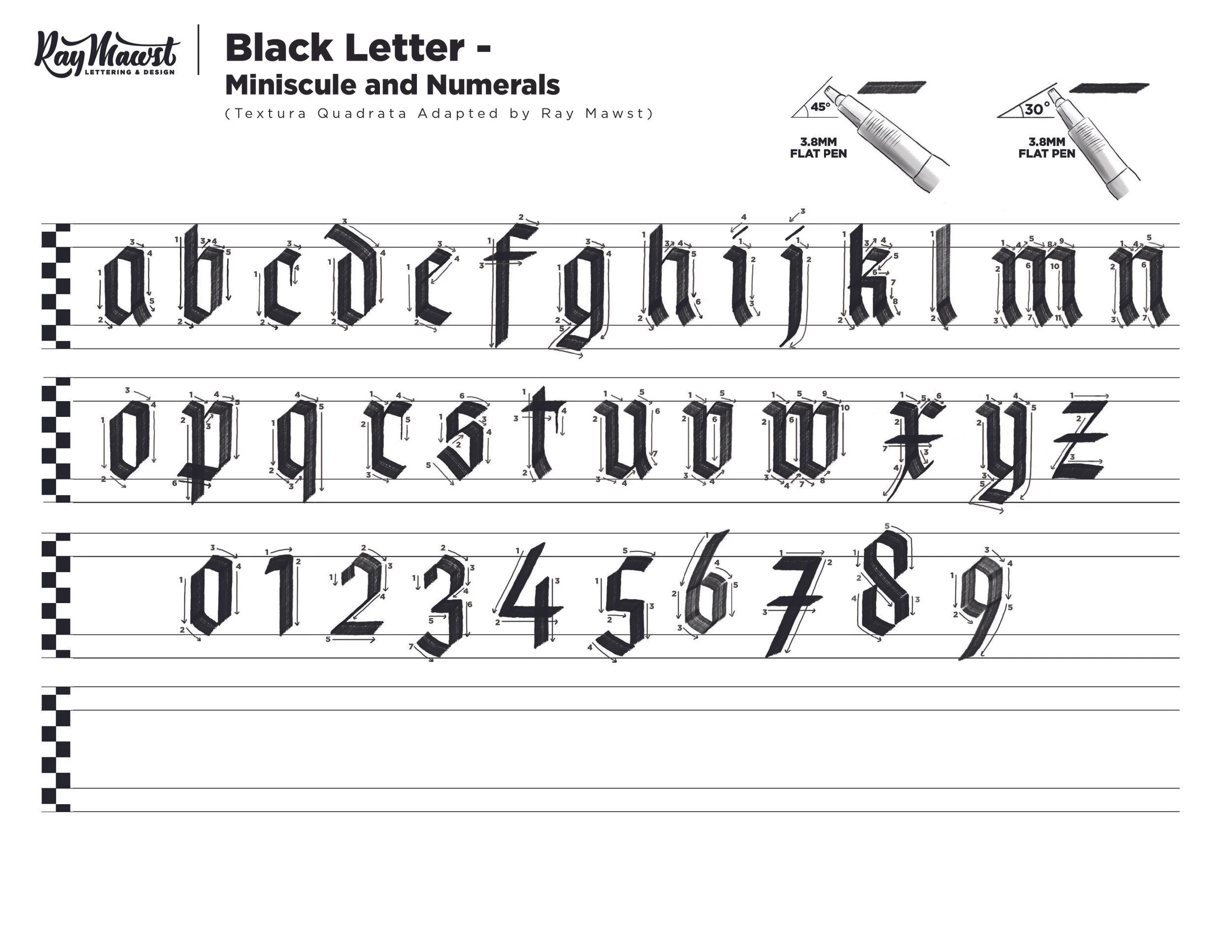 Calligraphy Worksheet Starter Kit 3 Styles Ray Mawst Lettering Design Calligraphy Worksheet Starter Kit 3 Styles Ray Mawst Lettering Design